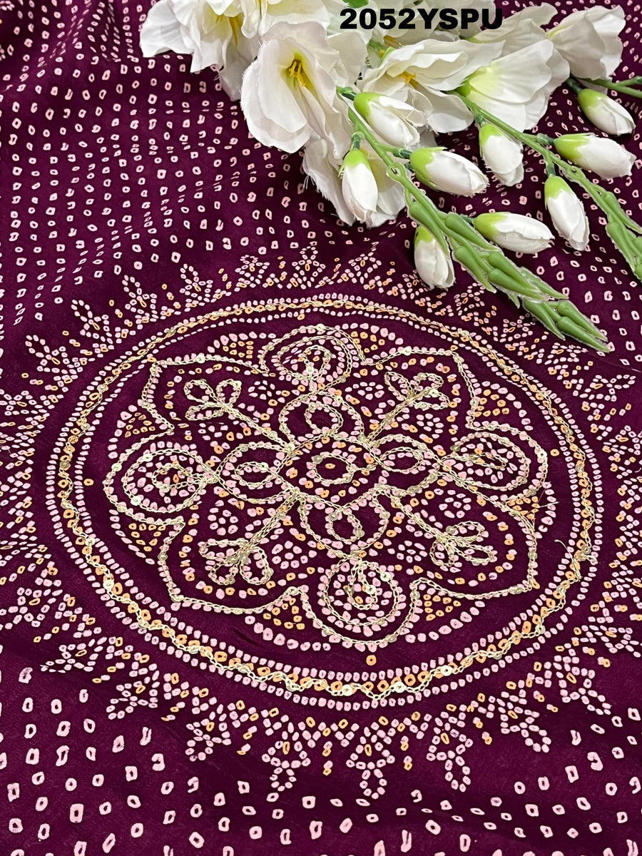 KcPc New Modal Gaji Silk Bandhani Style With Traditional Saree SWA – KcPc Bandhani