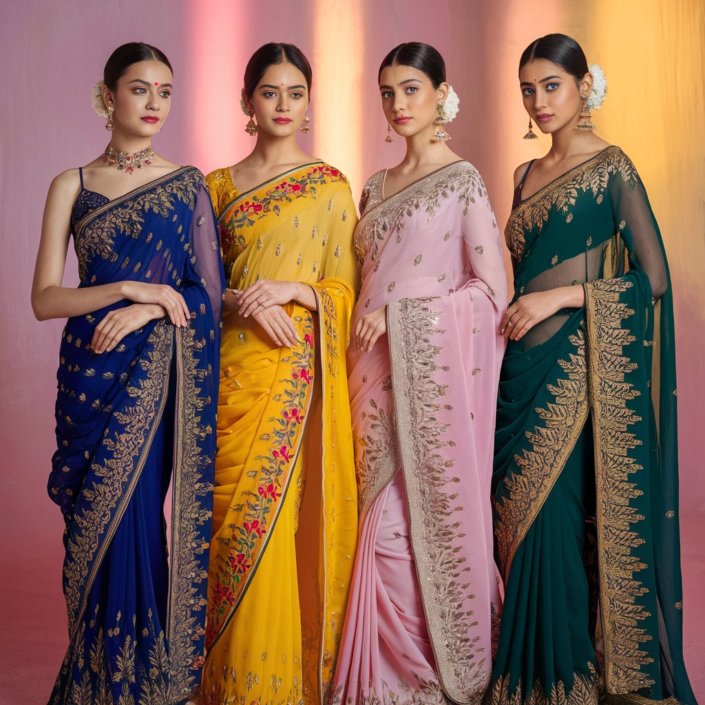 Best Georgette Saree Collection for Modern Style – KCPC Bandhani