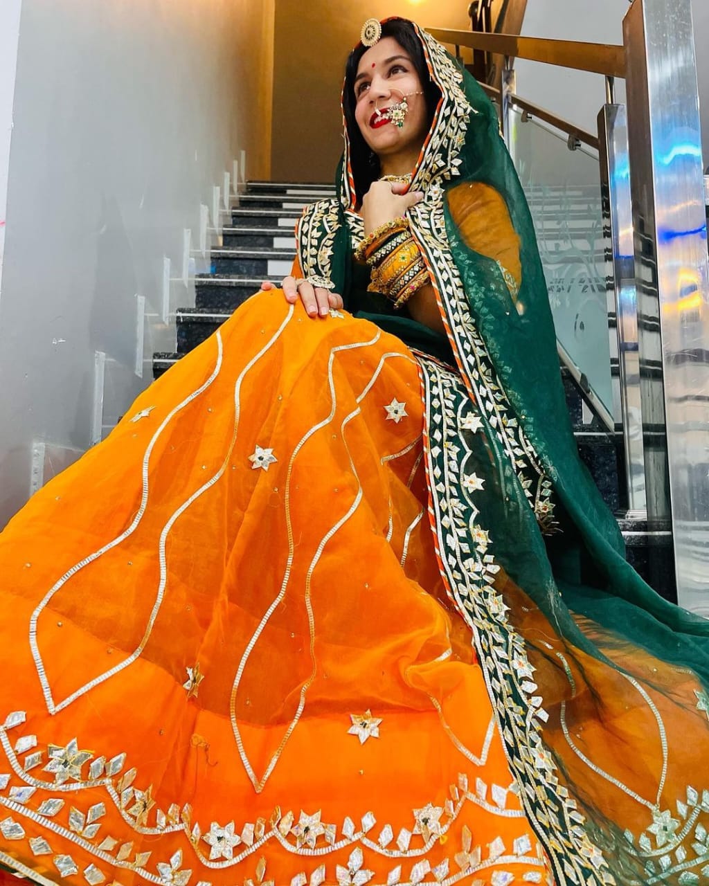 KcPc Pure Organza Bright Colour Beautiful Gotapatti Work Lehenga BTU ...