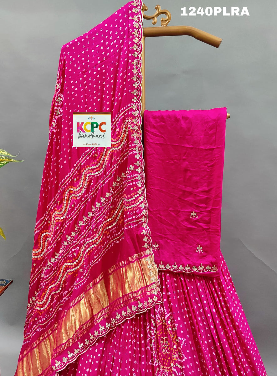 KcPc Launching Beautiful Pure Gaji Silk Gota patti Work Lehenga BTU ...