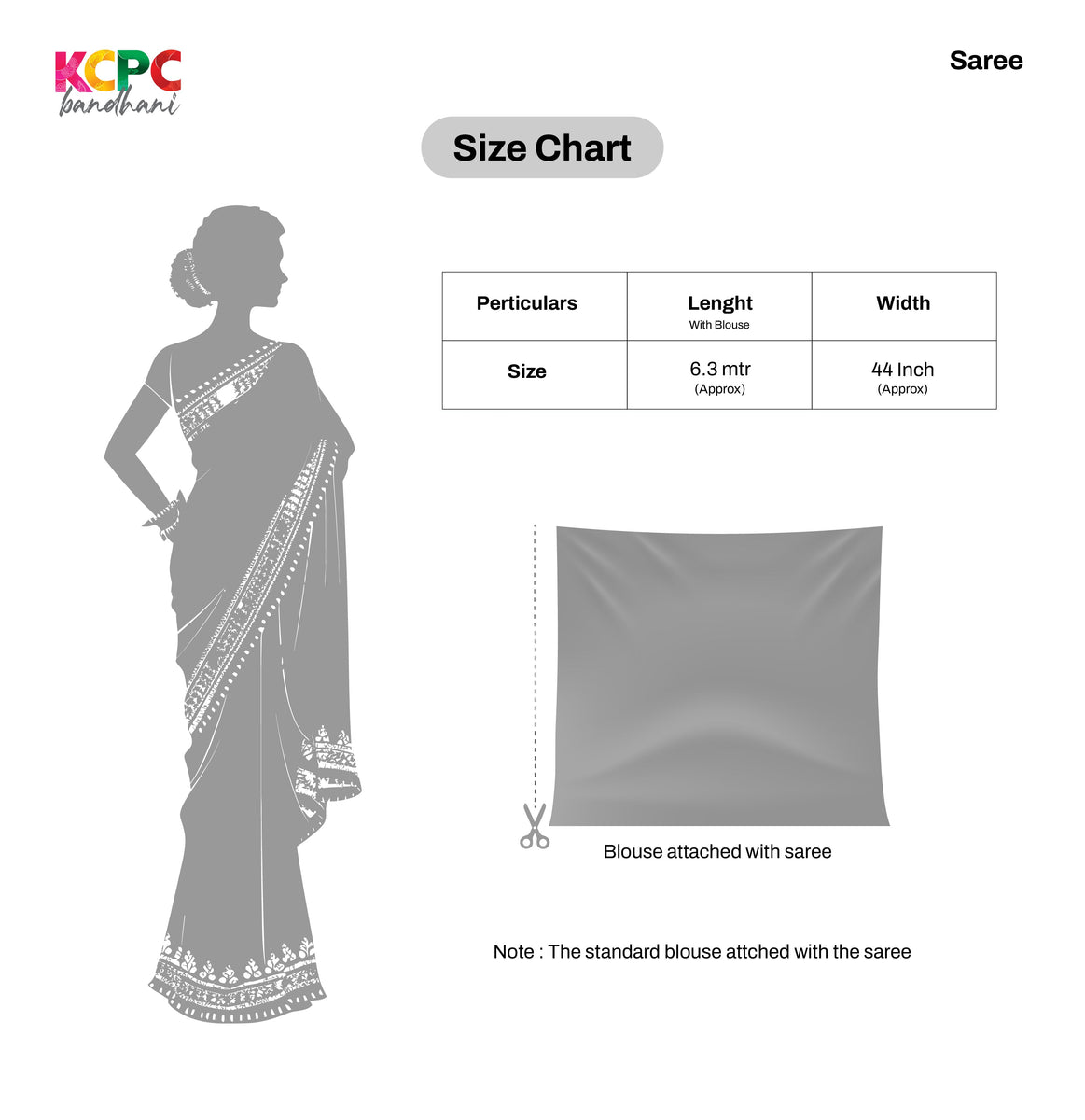 KcPc Pure Chiffon Jaipuri Saree Zari Sequence Rose Buta Work Saree VND ...