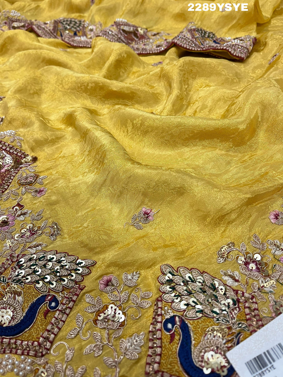 KcPc New Banarasi silk Bollywood Style With Sequence Tari Work Saree P ...