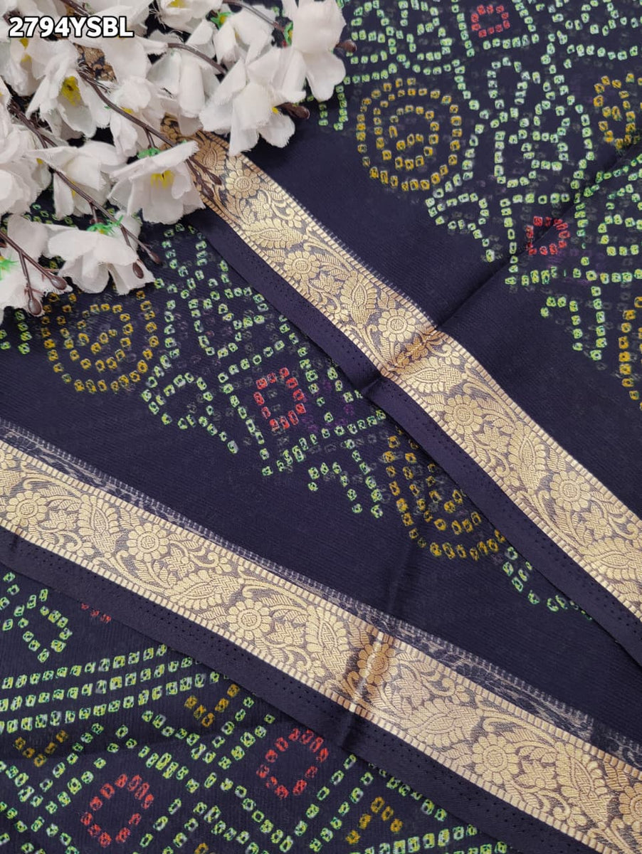 KcPc New Classic Bandhani Design Saree with Thread Weaving Border MANI ...