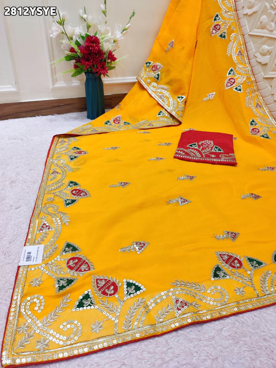 KcPc New Graceful Chinon Saree with Traditional Kota Pati Design SWA ...