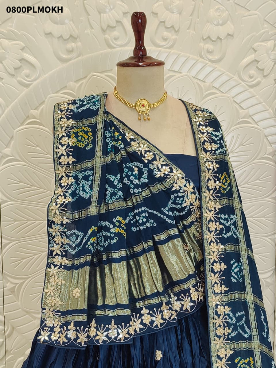 KcPc New Pure Gajji Silk With Gorgeous Gotapatti Handwork Lehenga BTU