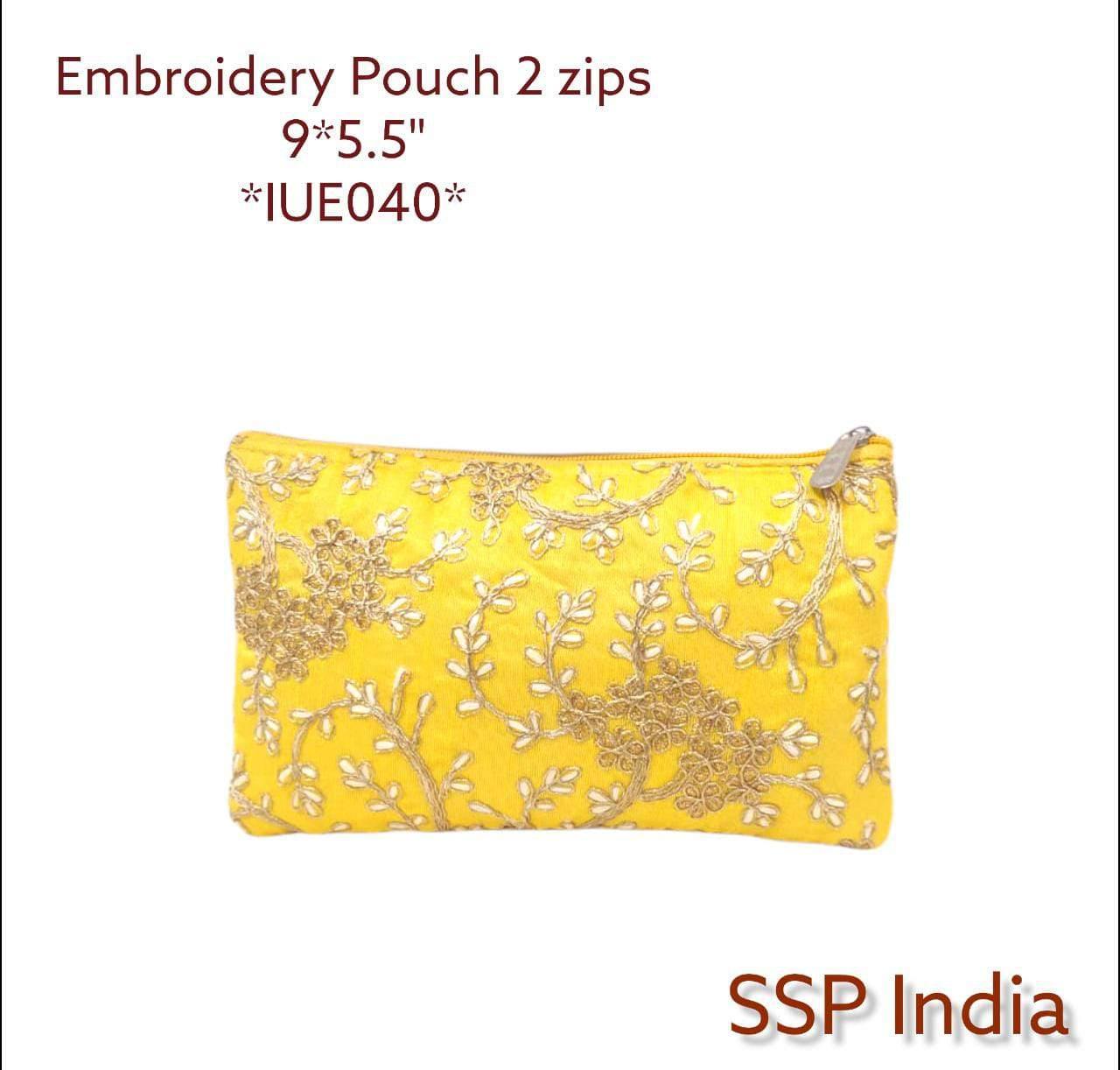 Buy Embroidered Pouches on silk fabric Online in India, OR, SSP | KCPC – KCPC Bandhani